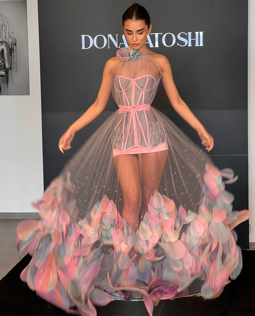 Colorful Petals Gown – Dona Matoshi