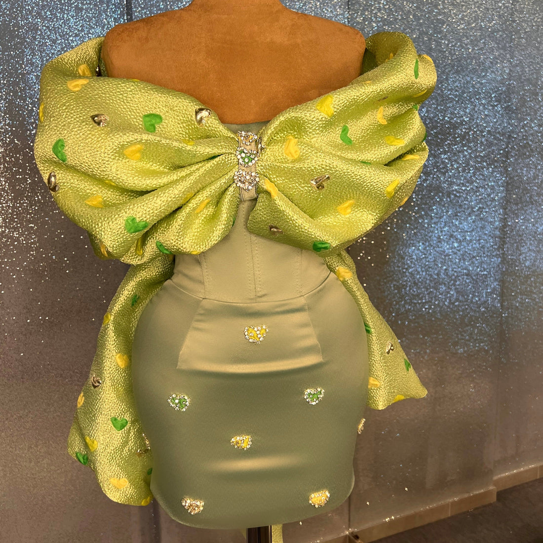 Green Heart Dress – Dona Matoshi