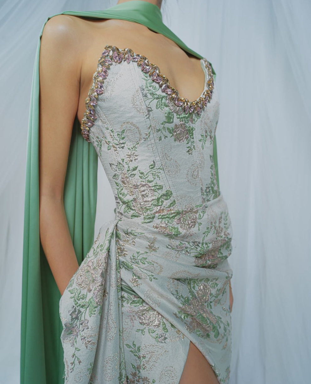 Floral Vintage Gown – Dona Matoshi