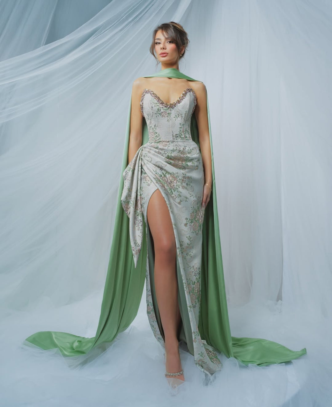 Floral Vintage Gown – Dona Matoshi